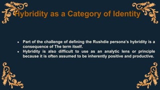 Hybridity in Midnight's Children | PPTX