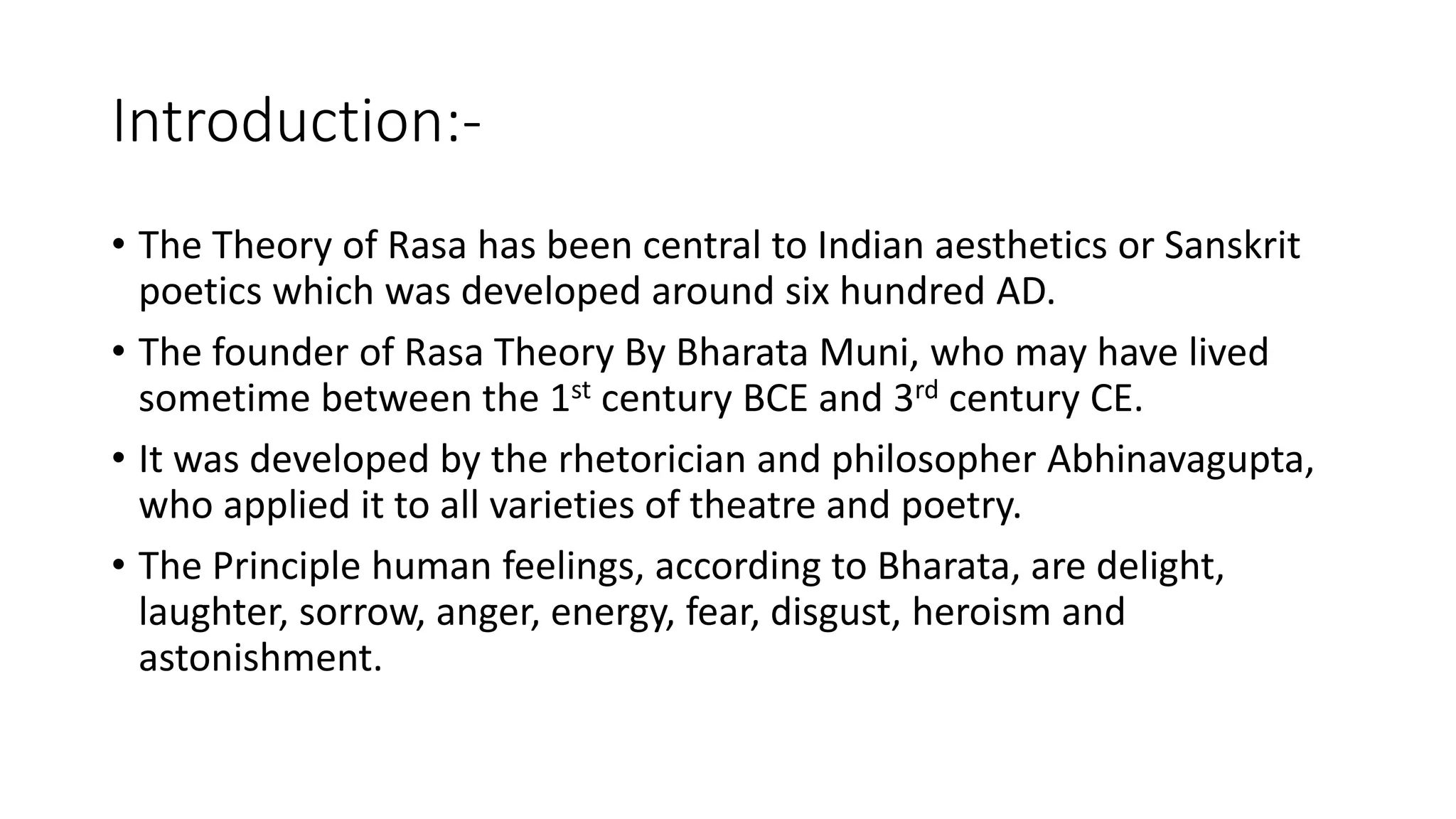 Rasa Theory by Bharat Muni | PPTX