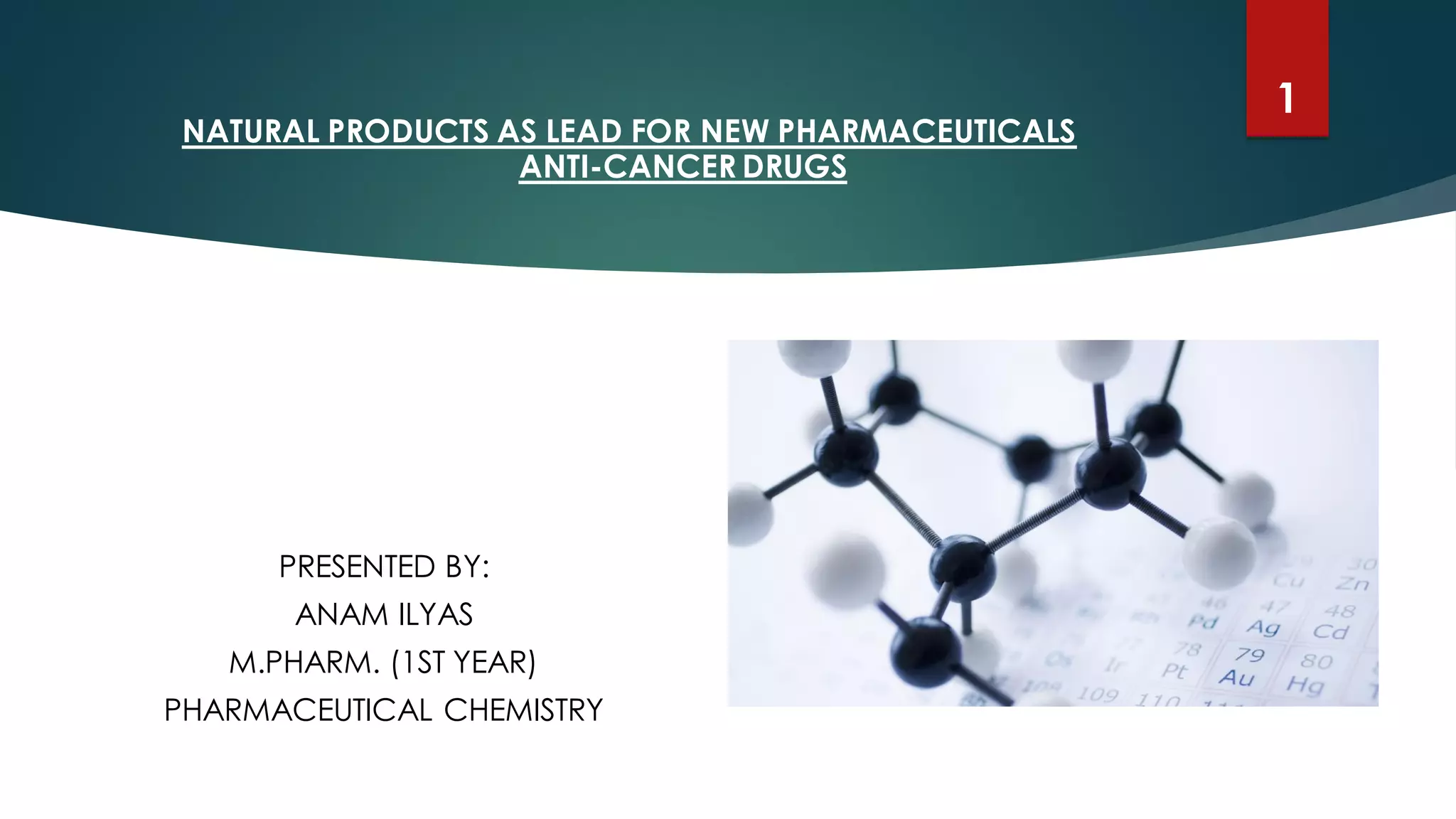 Natural products as lead for new pharmaceuticals. | PDF