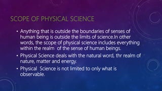 PEDAGOGY OF TEACHING PHYSICAL SCIENCE | PPTX