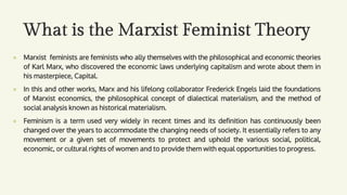 Marxist Feminist Theory | PPTX