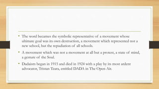 Dadaism Movement | PPTX