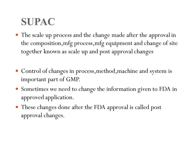 Scale up Process and Post Approval Changes | PDF | Pharmaceutical ...