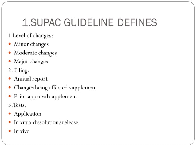 Scale up Process and Post Approval Changes | PPT