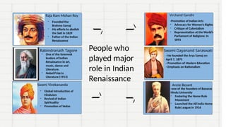 'Renaissance in India' which helps you in your study . | PPT