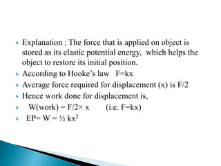 'work , energy and power' | PPTX