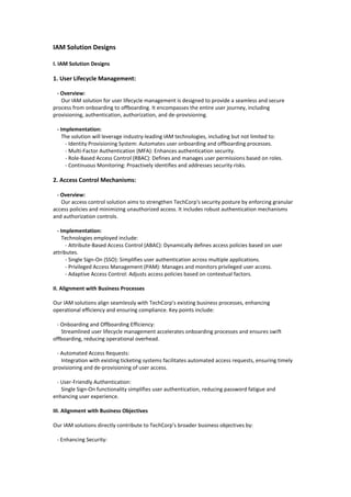 IAM Solution design to create a powerpoint | DOCX