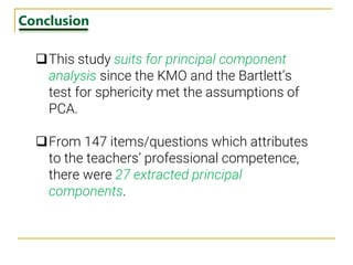 Using Principal Component Regression Analysis to Explore Professional Competence of Mathematics ...