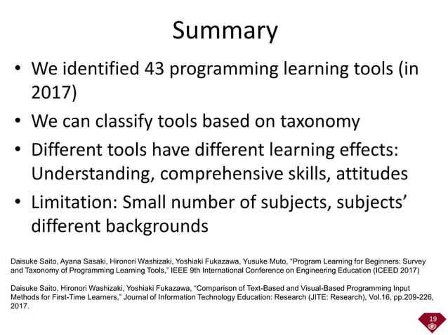 Rubric-based Assessment of Programming Thinking Skills and Comparative ...