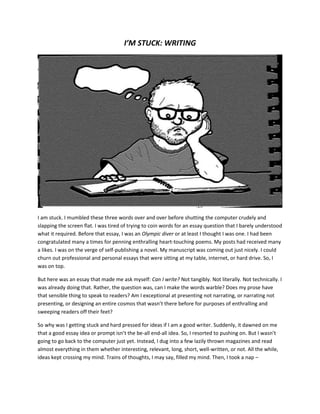 I am stuck: writing | DOCX