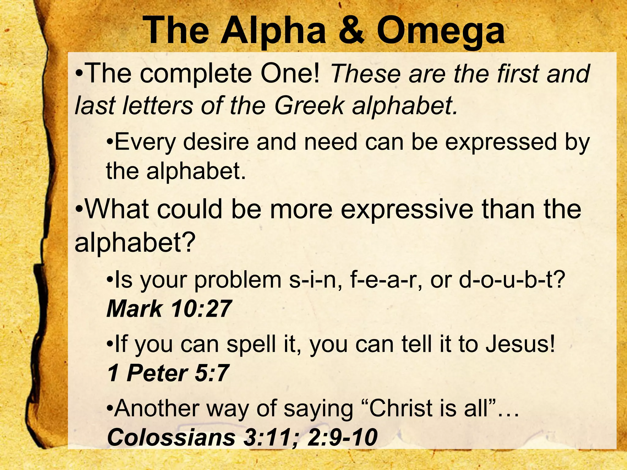 I AM THE ALPHA AND OMEGA | PDF