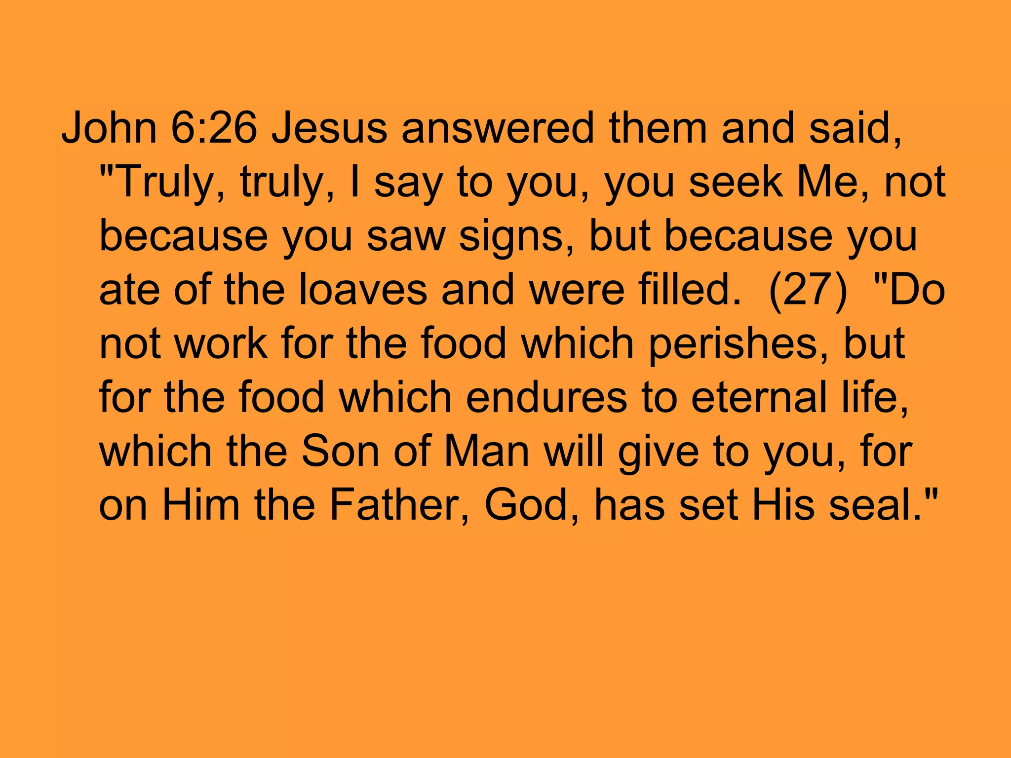 I Am The Bread Of Life: John 6:50-51 | PPT