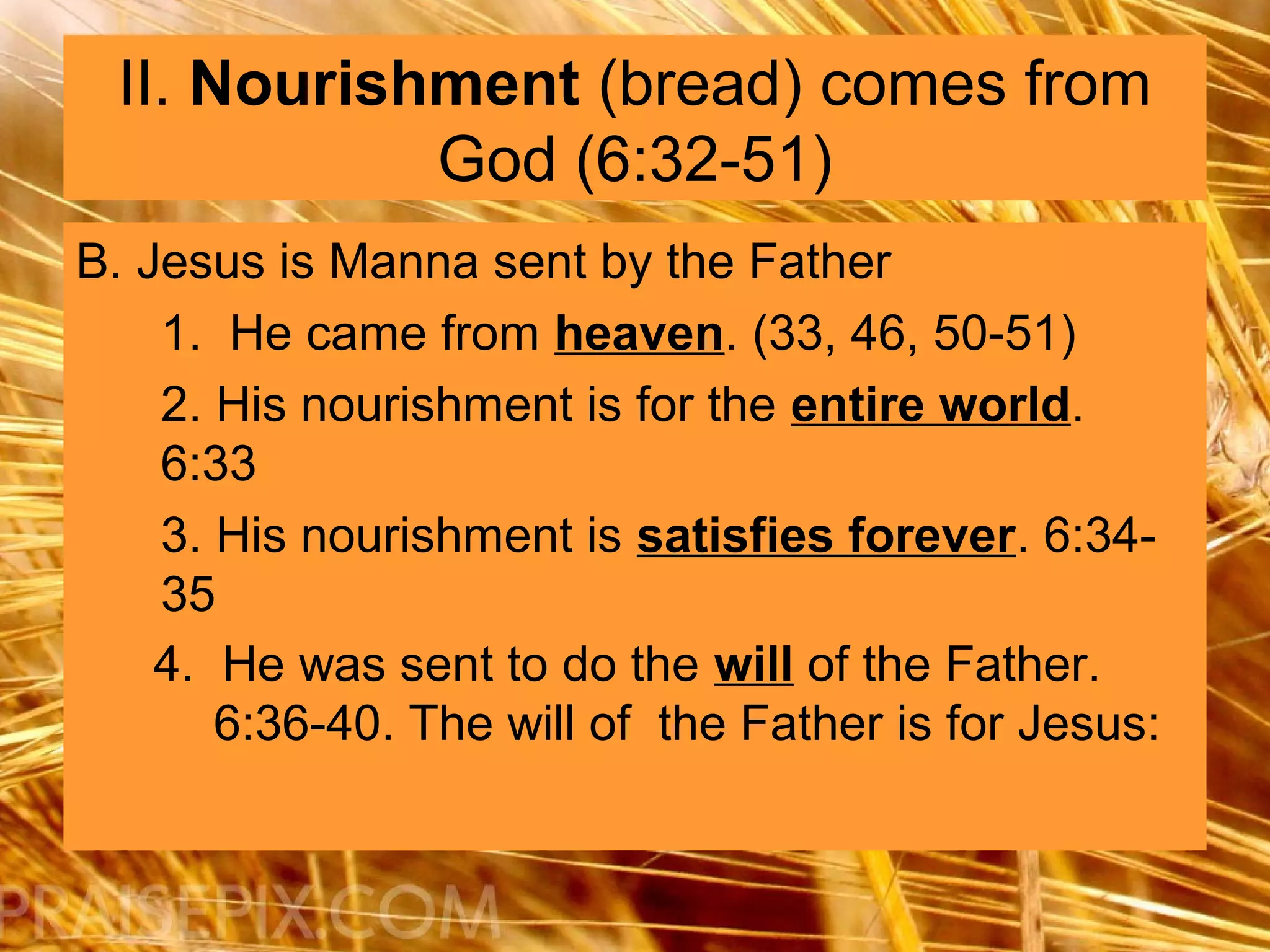 I Am The Bread Of Life: John 6:50-51 | PPT
