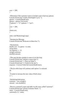 I am trying to store data into two arrays using a do-while loop- Howev.docx