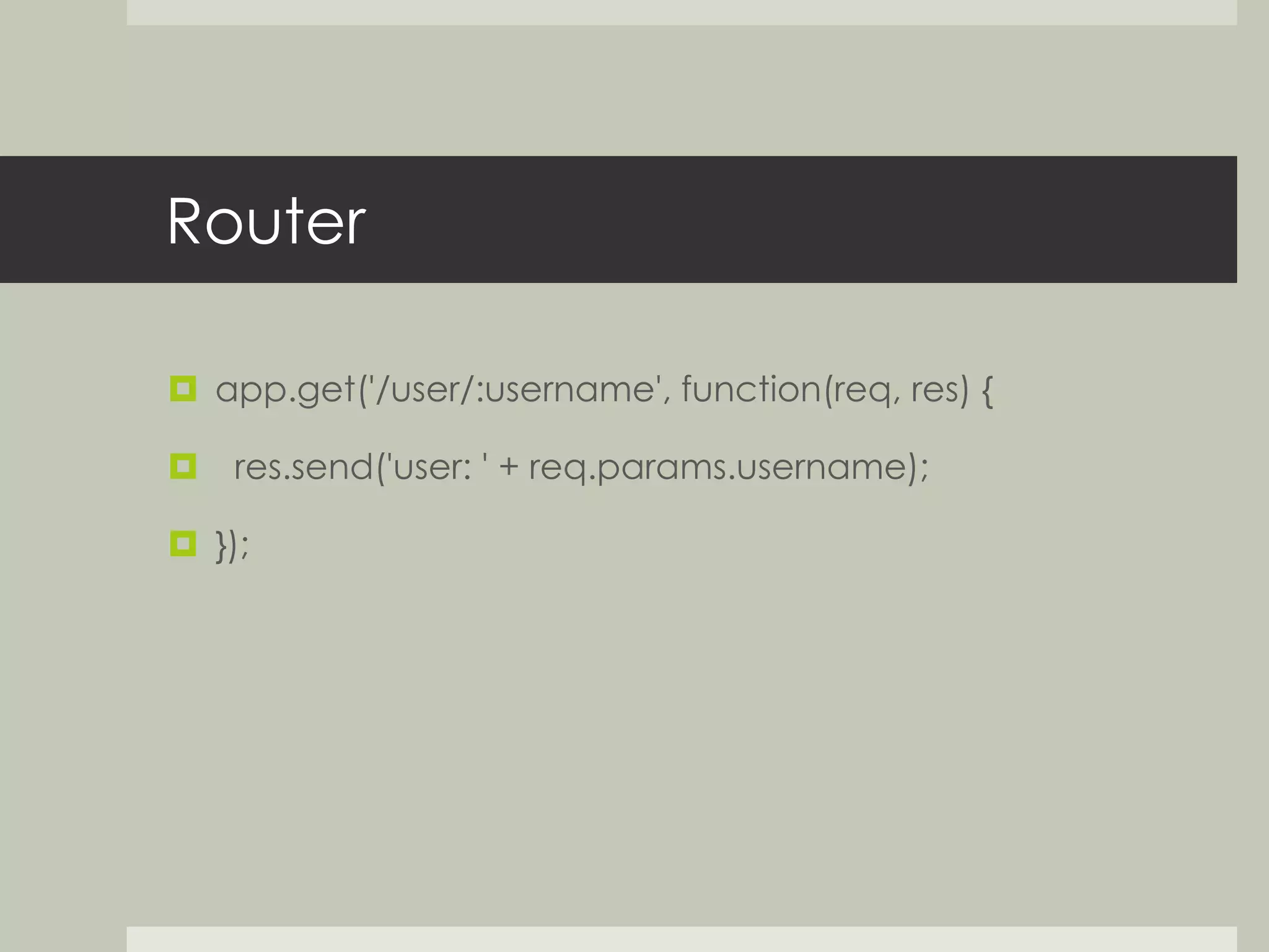 Express Web Application Framework | PPT