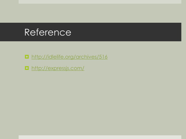 Express Web Application Framework | PPT