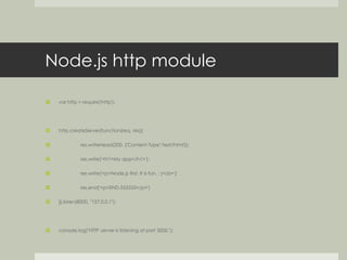 Express Web Application Framework | PPT
