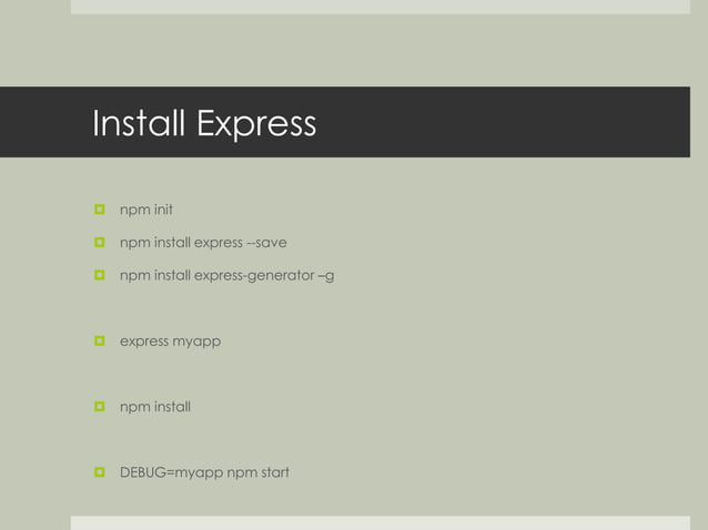 Express Web Application Framework | PPT