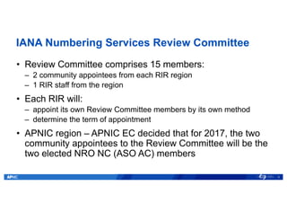 IANA Numbering Services Review Committee | PPT