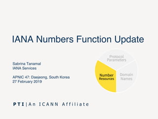 IANA Numbers Function Update | PDF