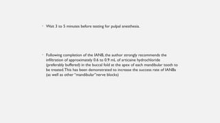 Inferior alveolar nerve block in dentistry | PPTX