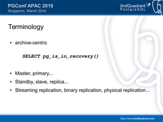 PGConf APAC 2018 - Managing replication clusters with repmgr, Barman and PgBouncer | PDF