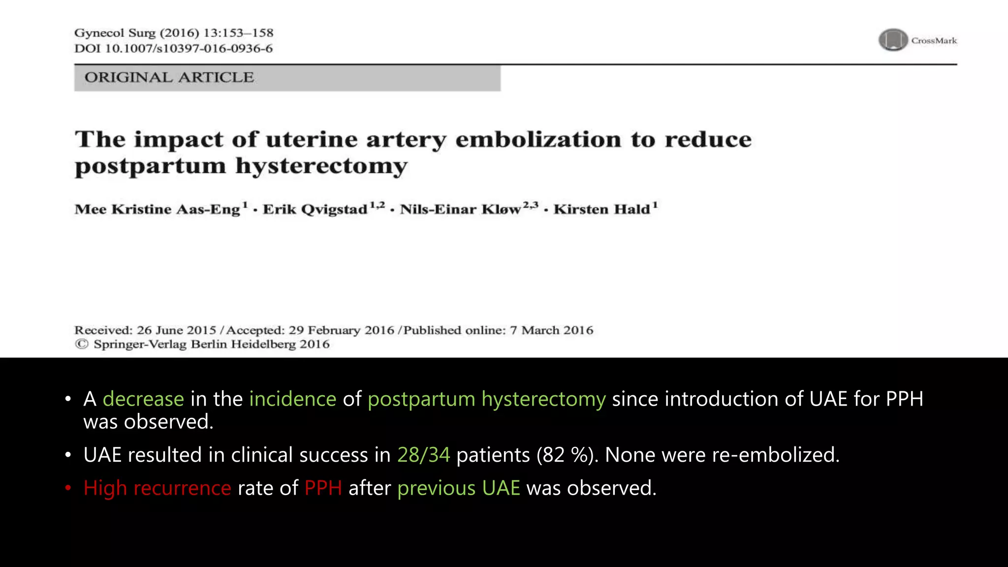 Interventional Radiology and Hysterectomy in PPH | PPTX