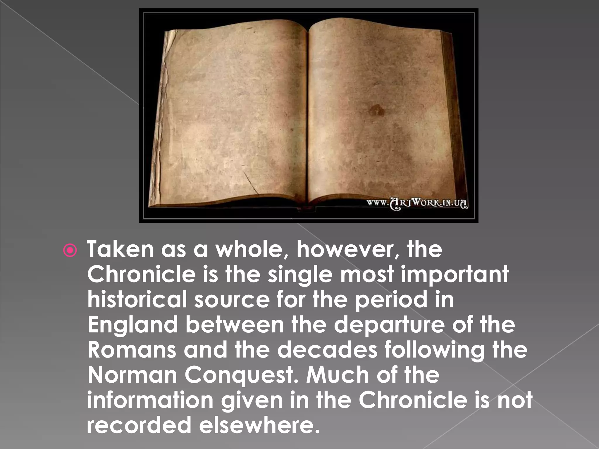 I:\Anglo Saxon Chronicle | PPTX