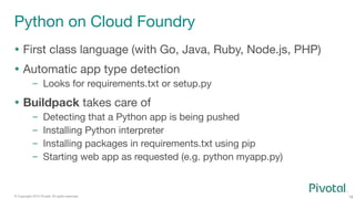 Ian huston getting started with cloud foundry | PDF