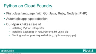 Python on Cloud Foundry | PDF
