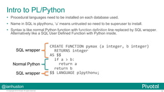Massively Parallel Processing with Procedural Python (PyData London 2014) | PPT