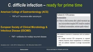 Microbiota e trapianto intestinale | PPTX