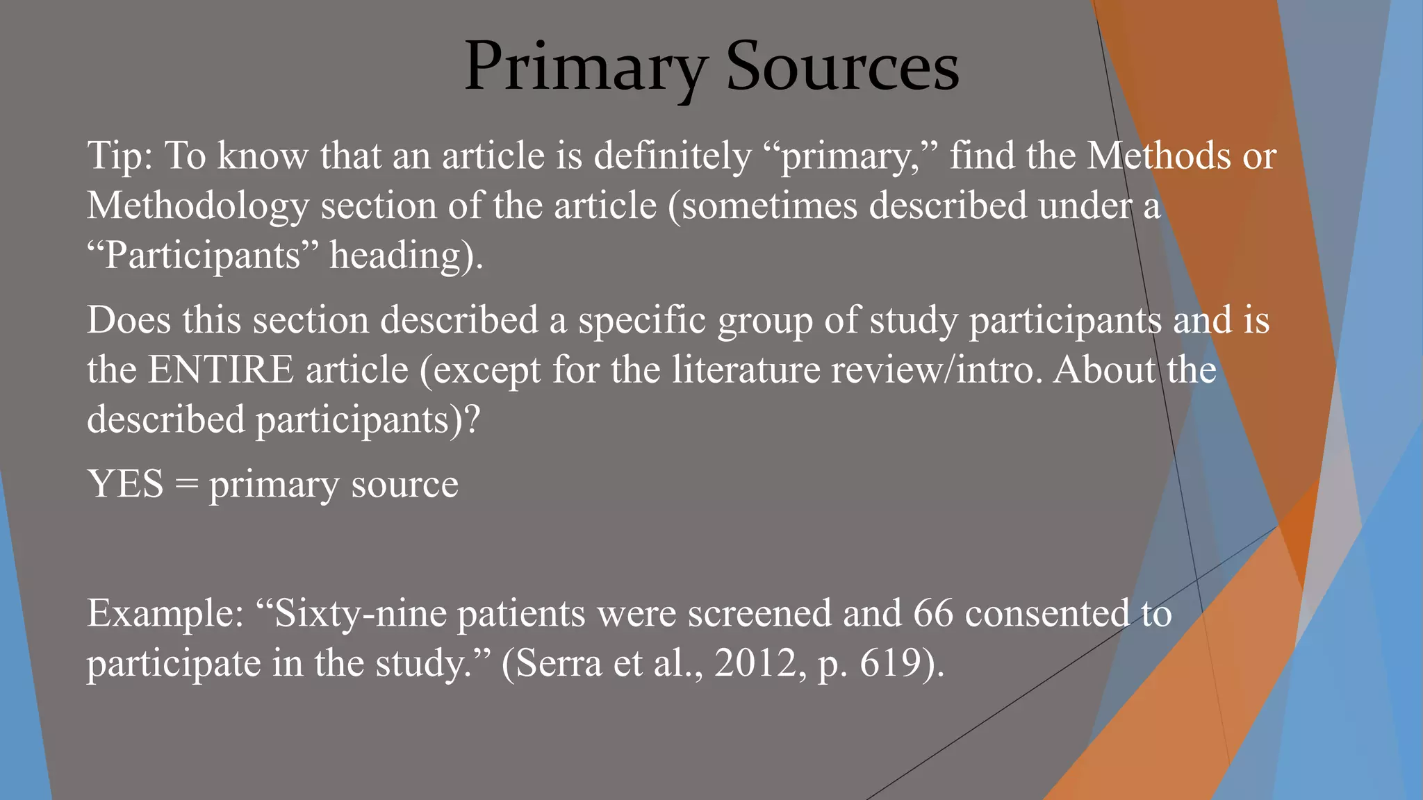 Primary and Secondary Sources in Science Research | PPTX