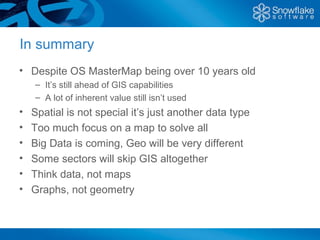 OS MasterMap it's not a map - but data | PPT