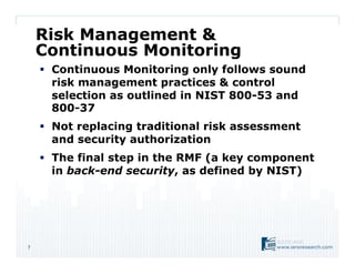 Continuous Monitoring for Web Application Security | PPT