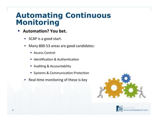Continuous Monitoring for Web Application Security | PPT