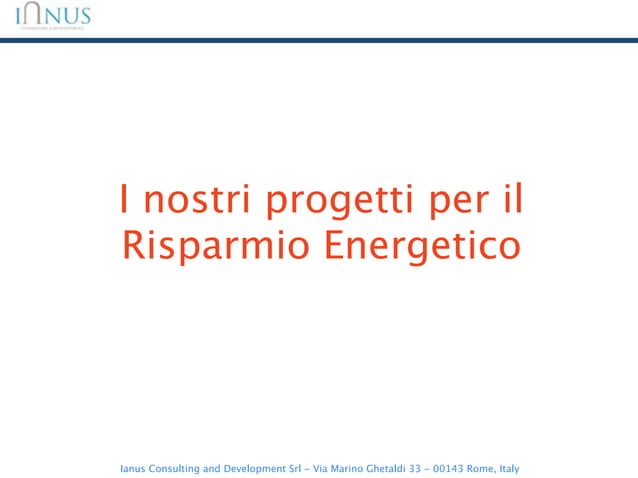 Efficienza e risparmio energetico | PPT