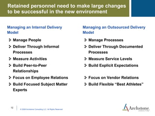 Developing Retained Organization to Support Outsourcing | PPT