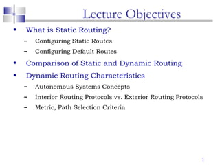routing basics - (static-default-dynamic) | PPT