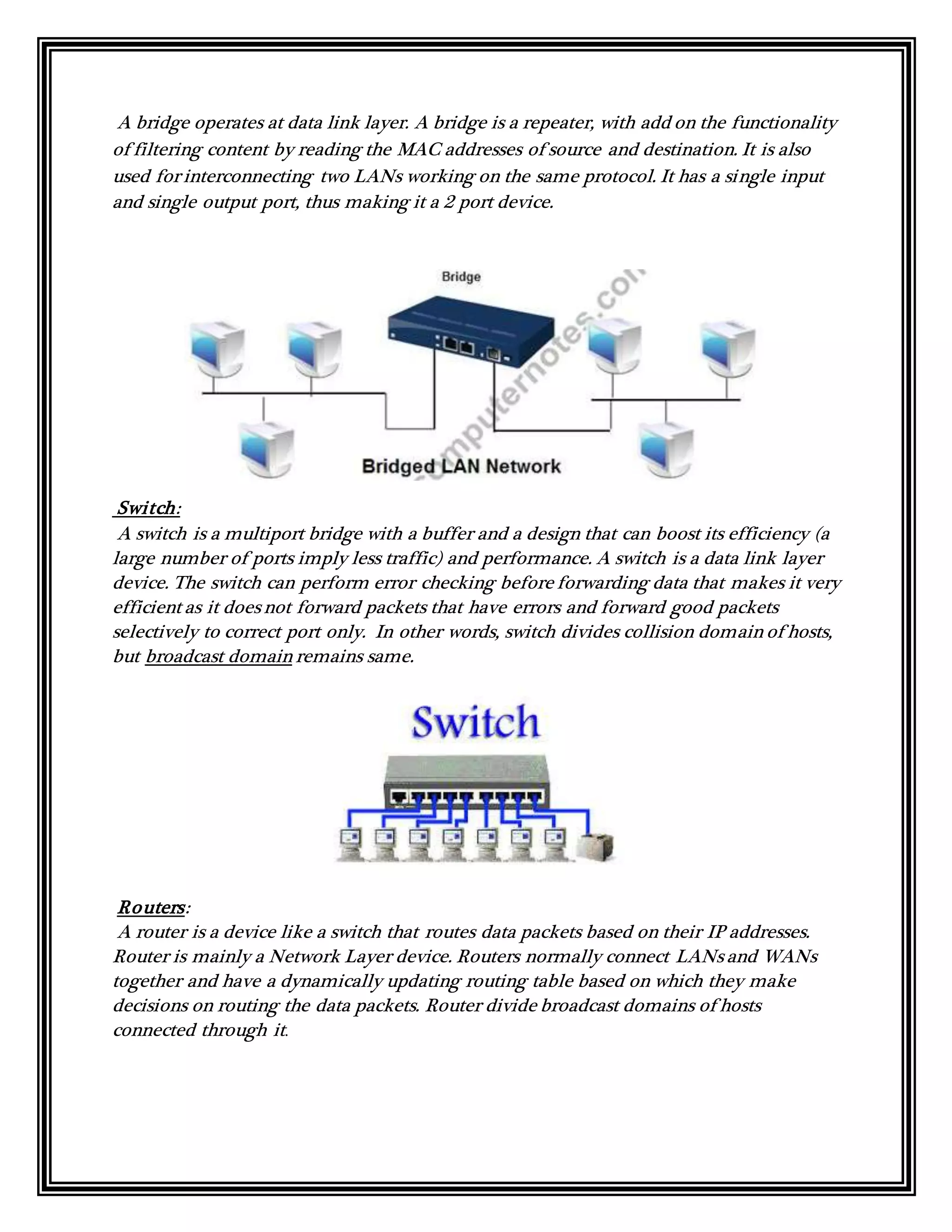 network devices, types of delay | DOCX
