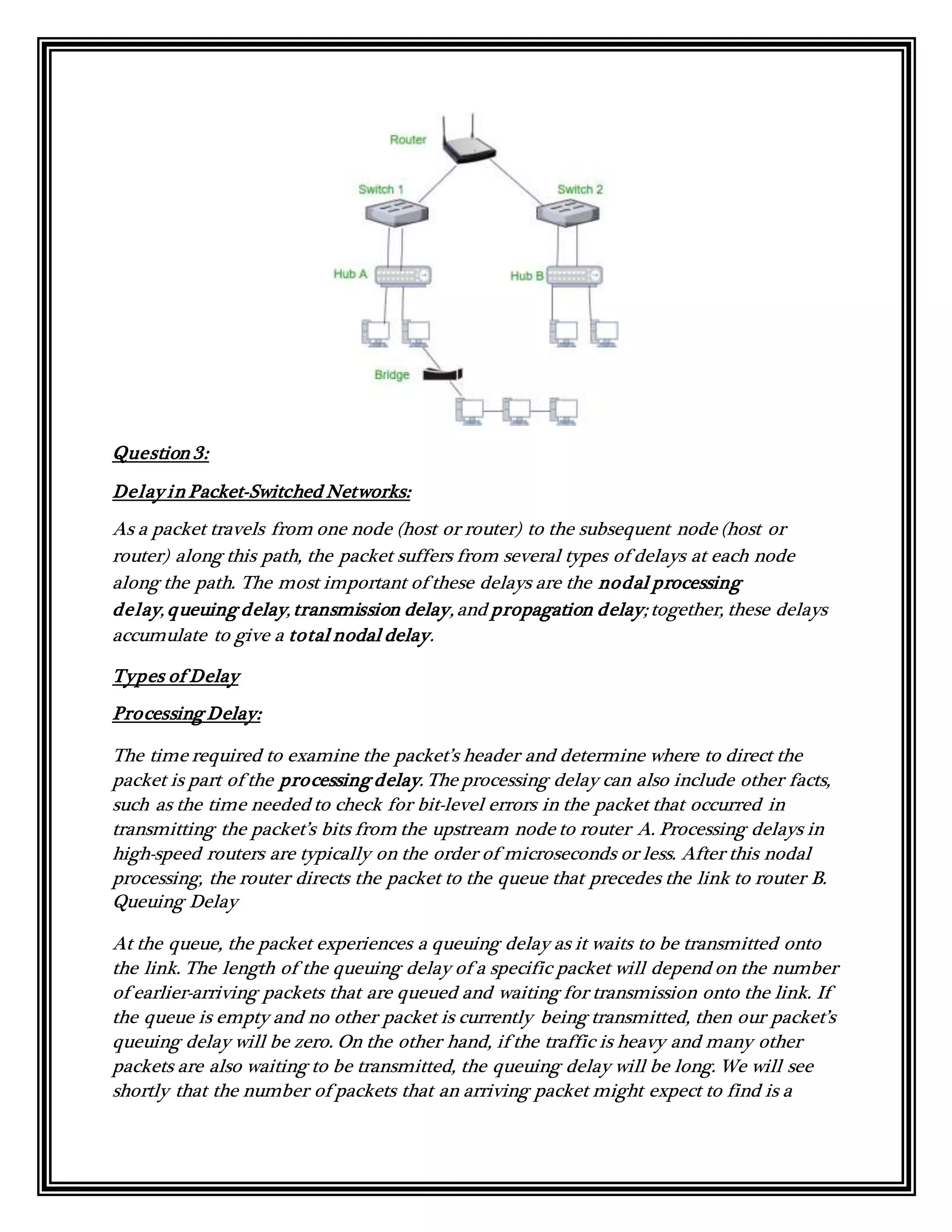 network devices, types of delay | DOCX