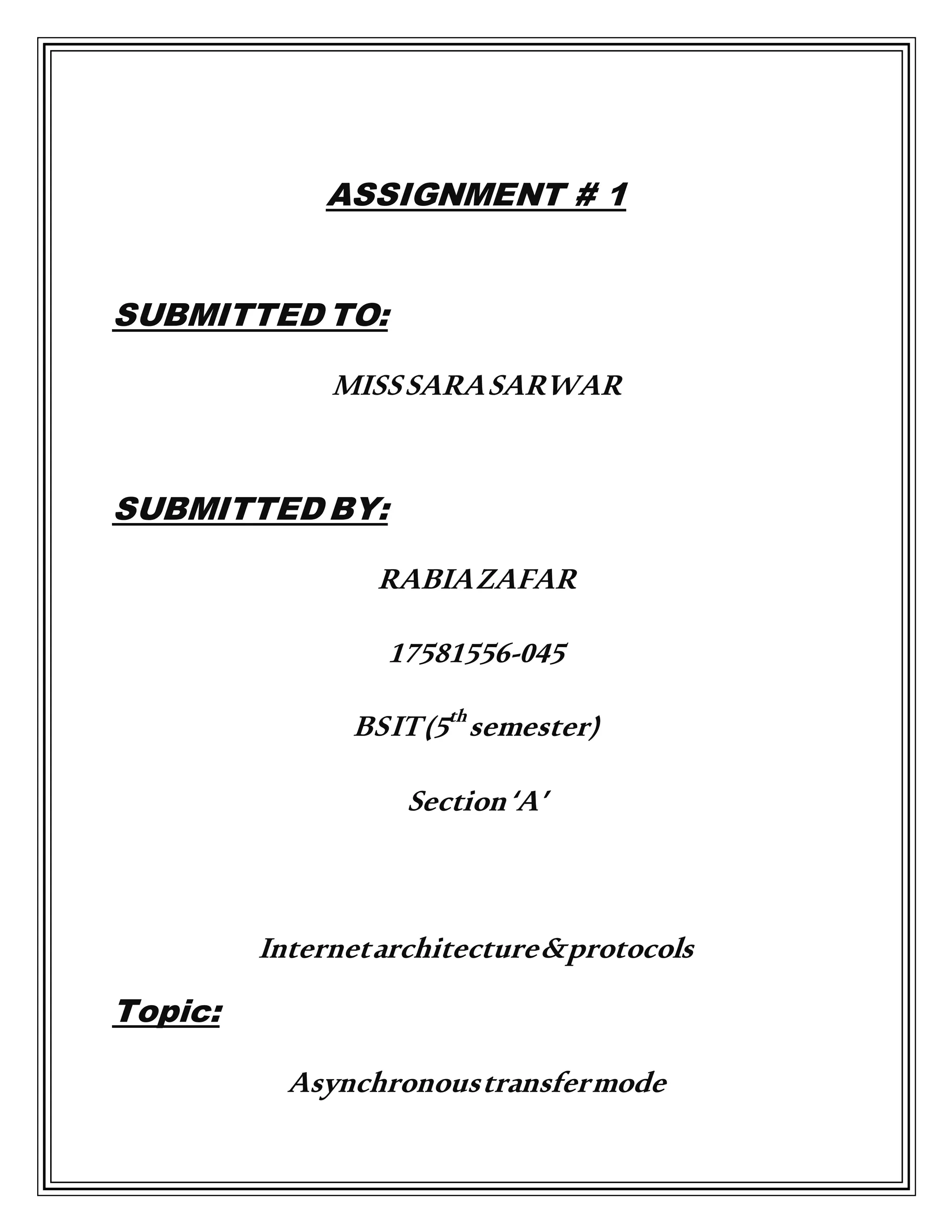 ATM (asynchronous transfer mode) | PDF