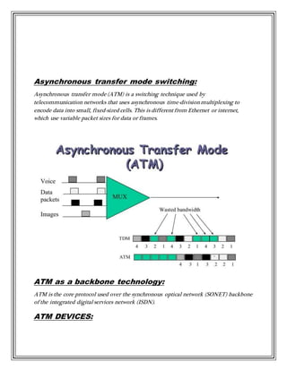 ATM (asynchronous transfer mode) | PDF
