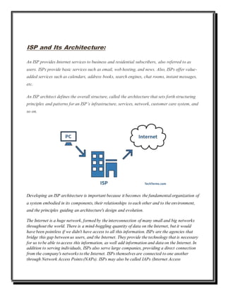ISP AND ITS ARCHITECTURE. | DOCX