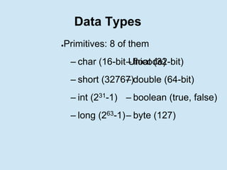 Flow control, variable types | PPT