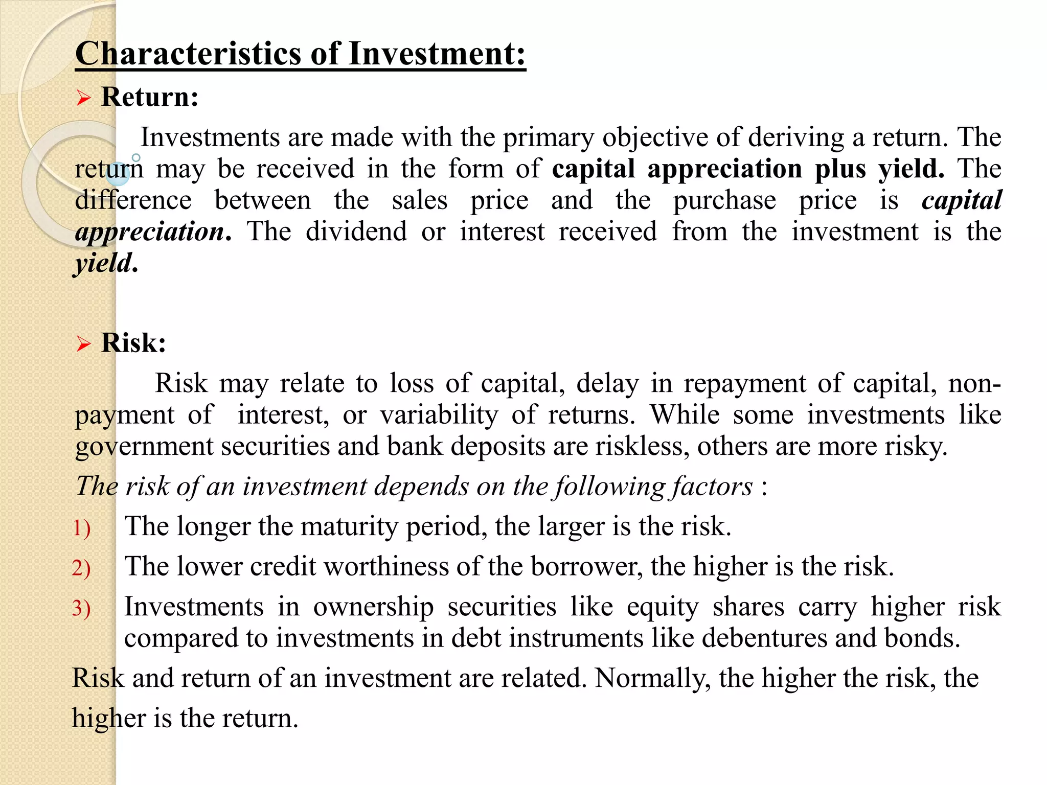 investment analysis and portfolio management | PPTX