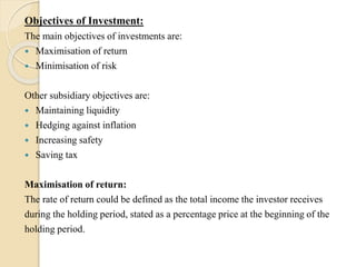 investment analysis and portfolio management | PPTX