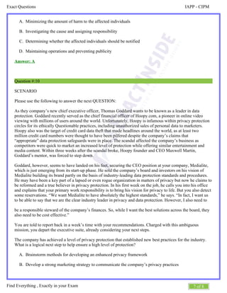 Iapp cipmExact IAPP CIPM Questions And Answers | PDF