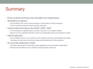 DAST, SAST, Hybrid, Hybrid 2.0 & IAST - Methodology & Limitations | PPTX