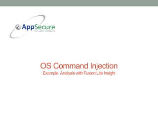 OS Command Injection Analysis | PPT